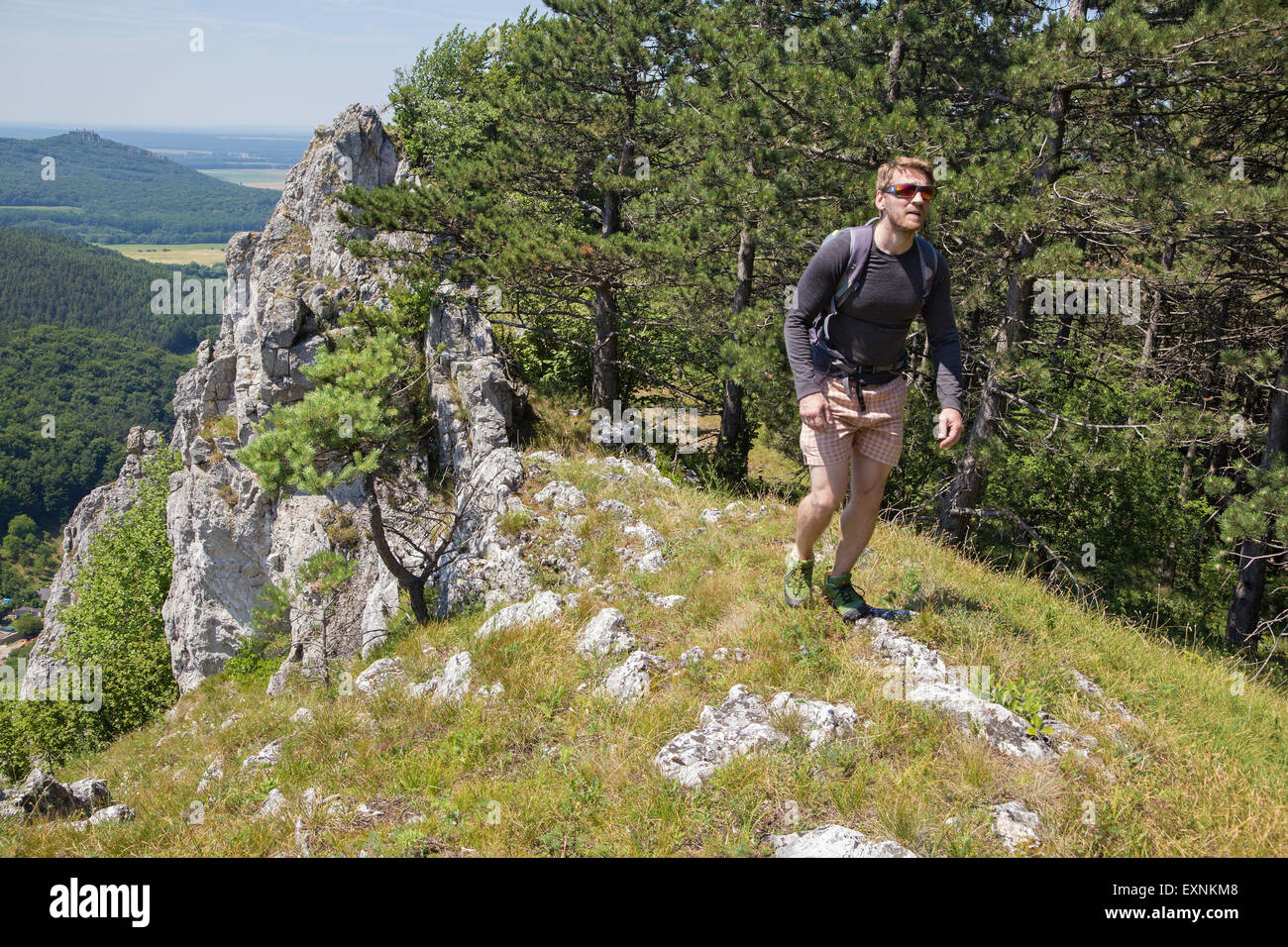 The man on the tracking Stock Photo - Alamy