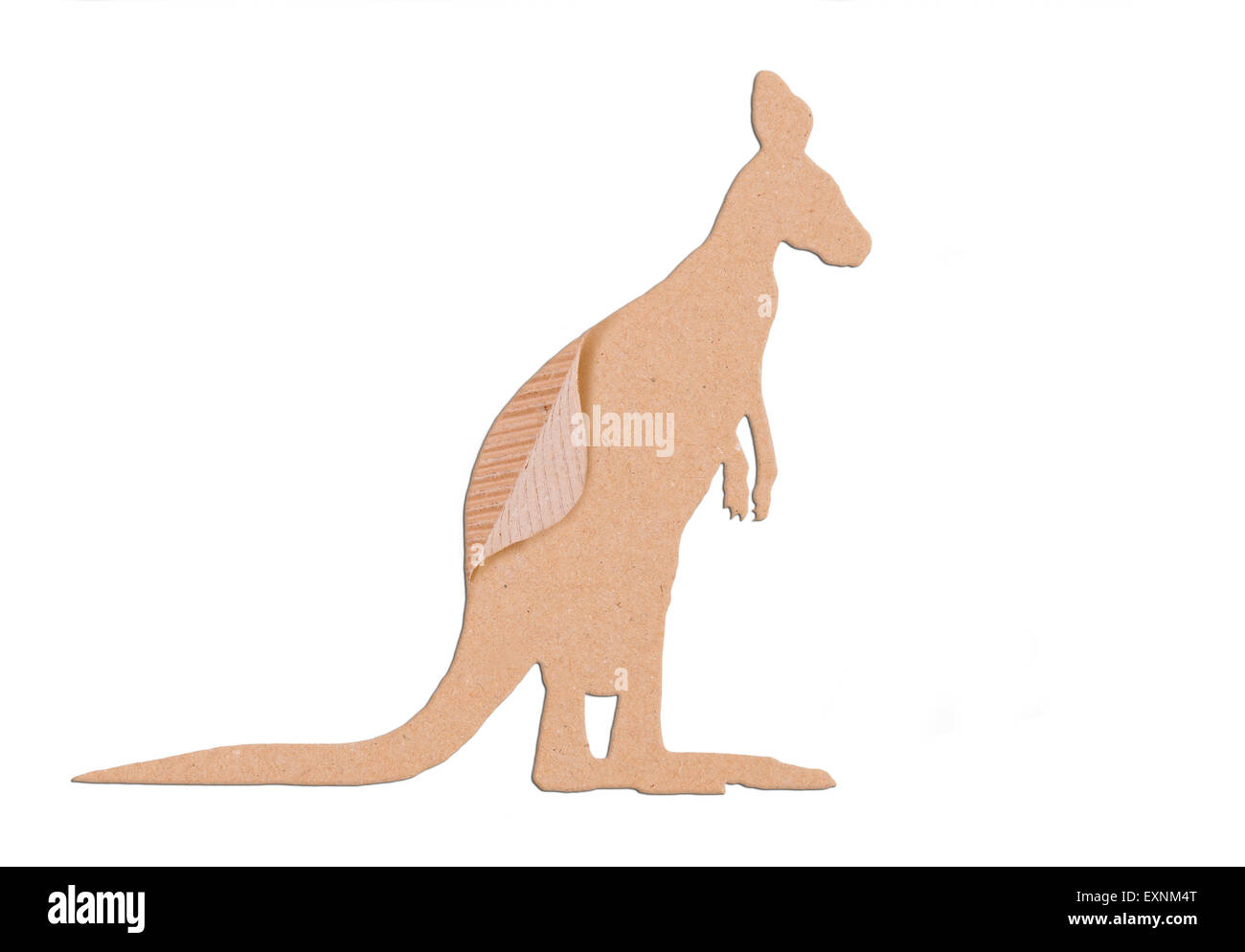 kangaroo shape paper box on white background Stock Photo - Alamy