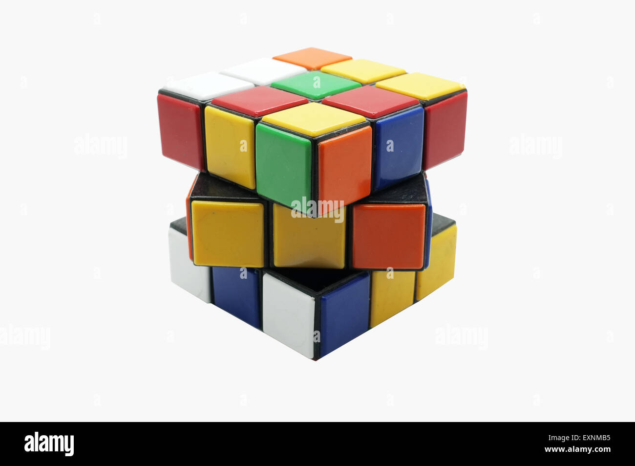 Colorful Rubik's Cube isolated on white background, magic cube Stock Photo - Alamy
