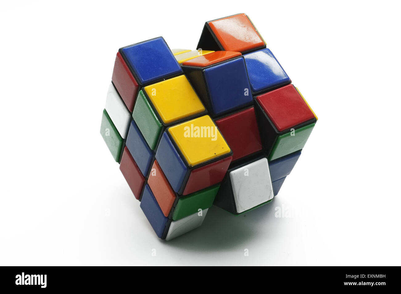 Colorful Rubik's Cube isolated on white background, magic cube Stock Photo - Alamy