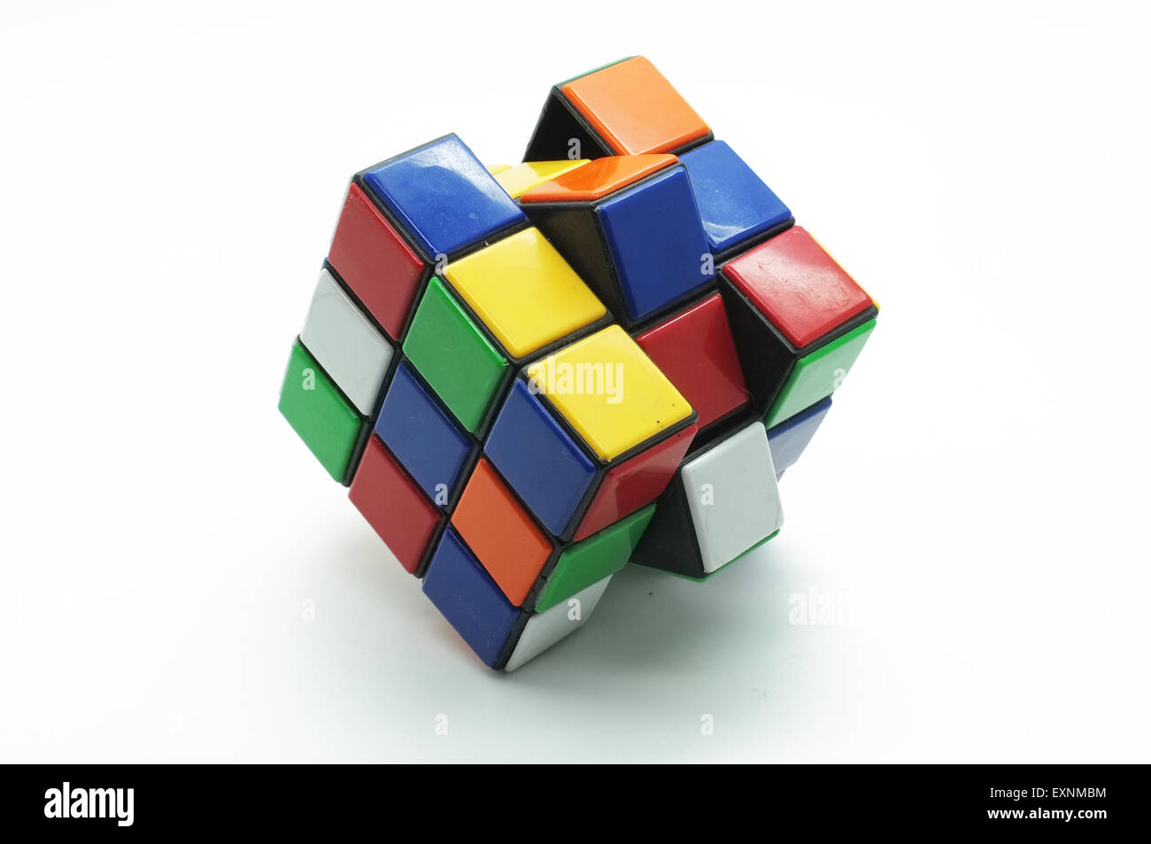 Colorful Rubik's Cube isolated on white background, magic cube Stock Photo - Alamy