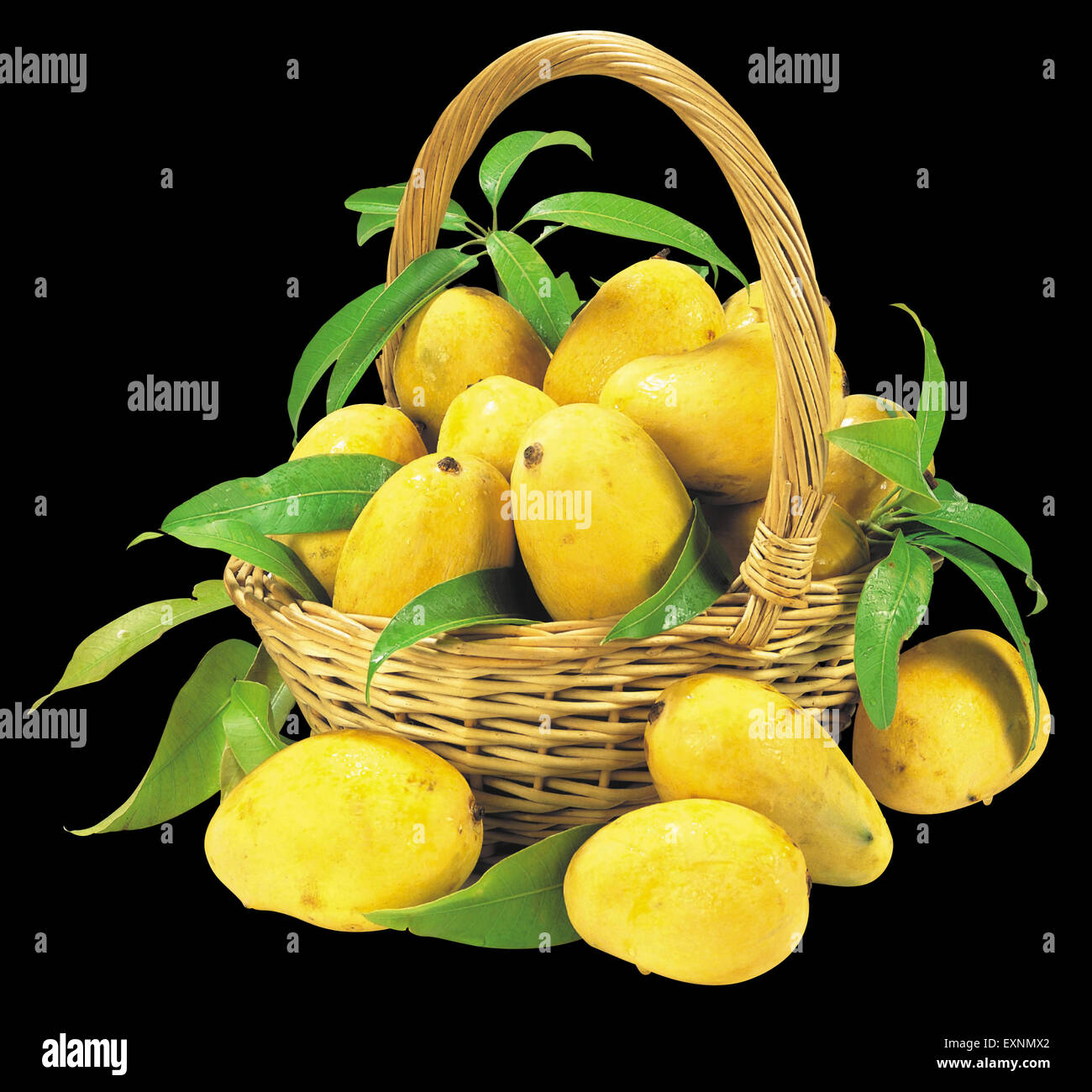 Mango in Basket Stock Photo - Alamy