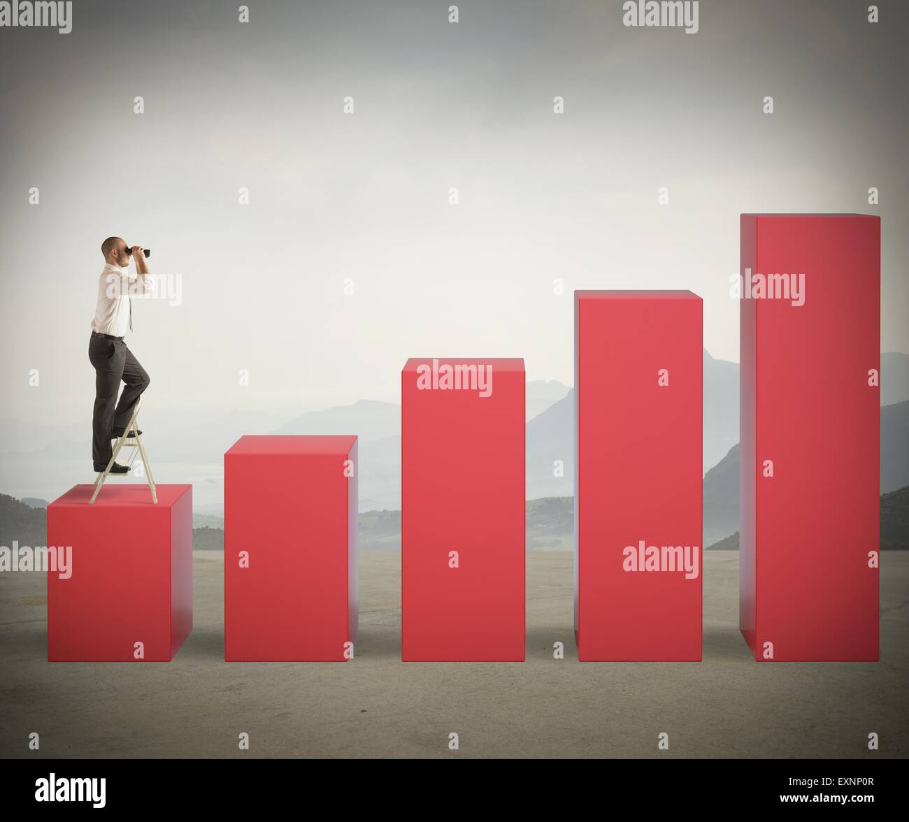 Businessman looks for success Stock Photo - Alamy