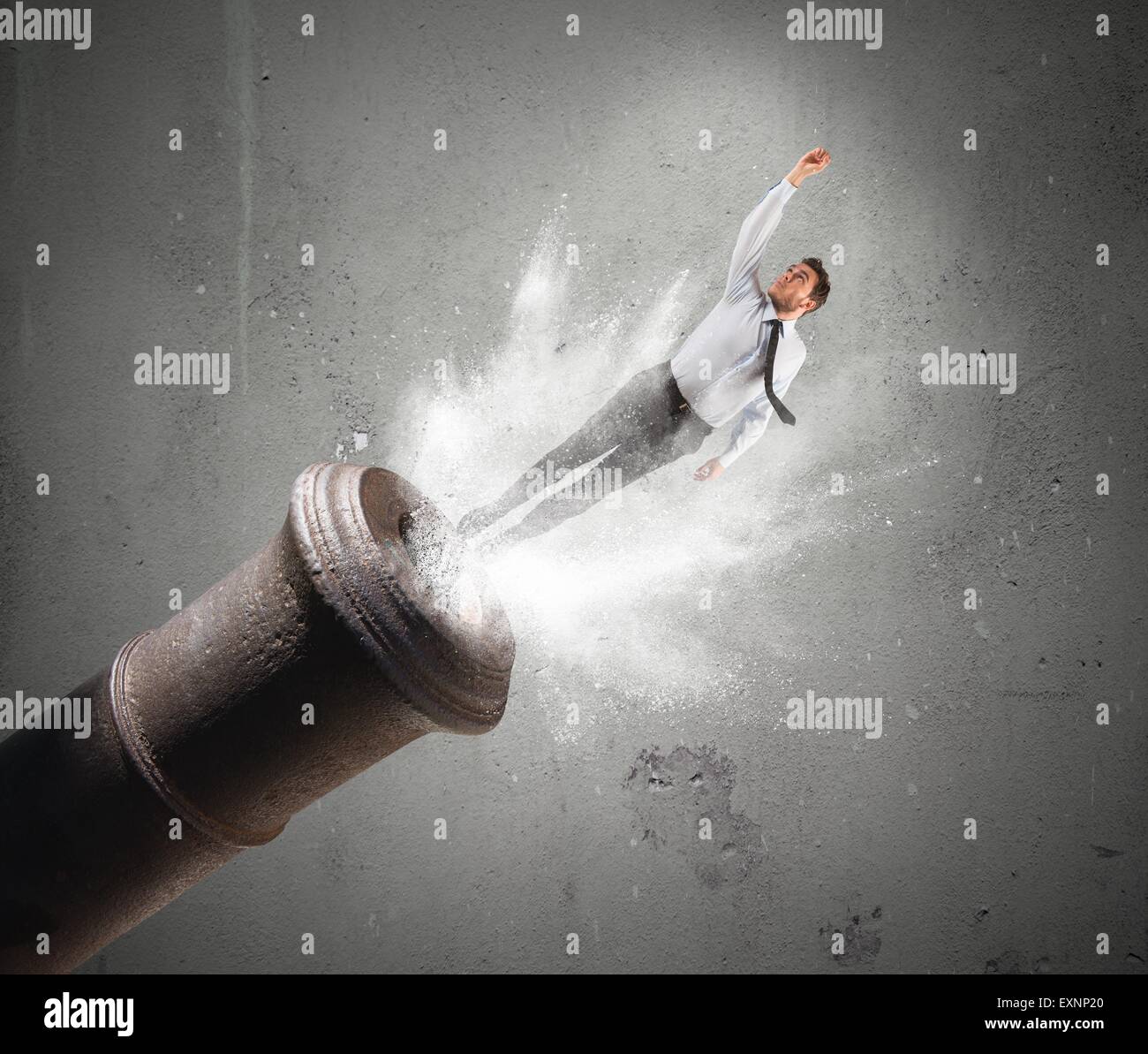 Power of brave businessman Stock Photo - Alamy