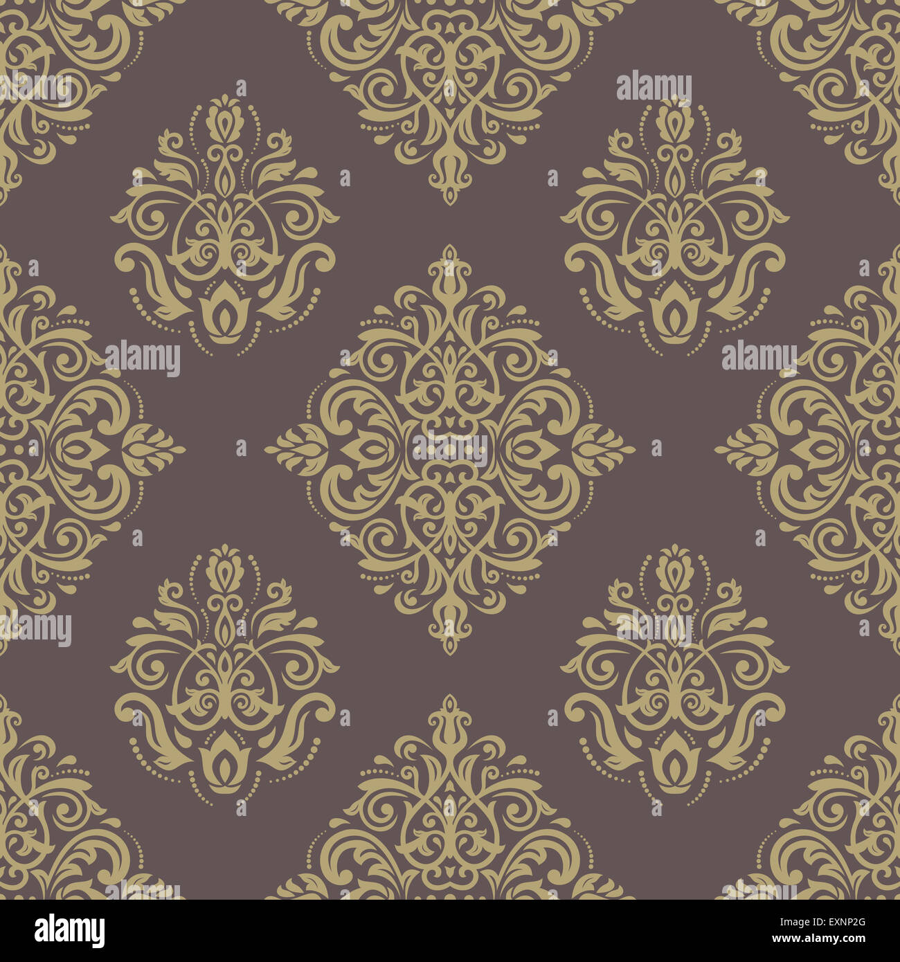 Damask Seamless Pattern Stock Photo - Alamy