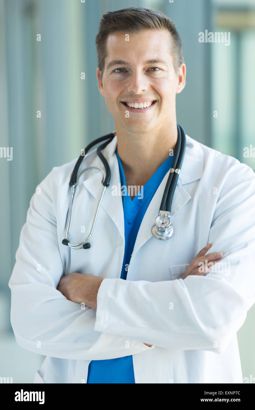 handsome young medical doctor in hospital Stock Photo - Alamy