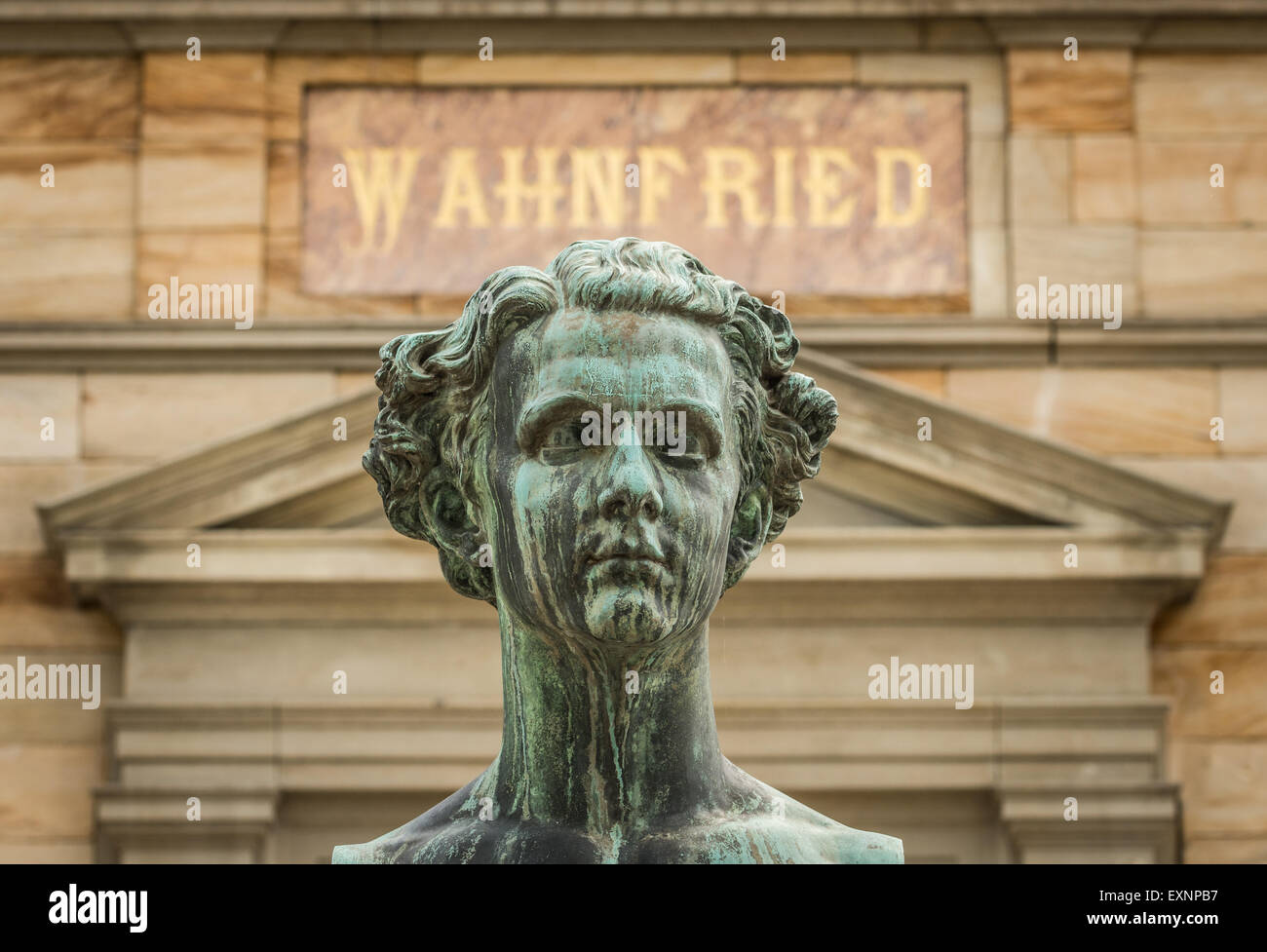 Bayreuth, Germany. 15th July, 2015. The bust of King Ludwig II. in ...