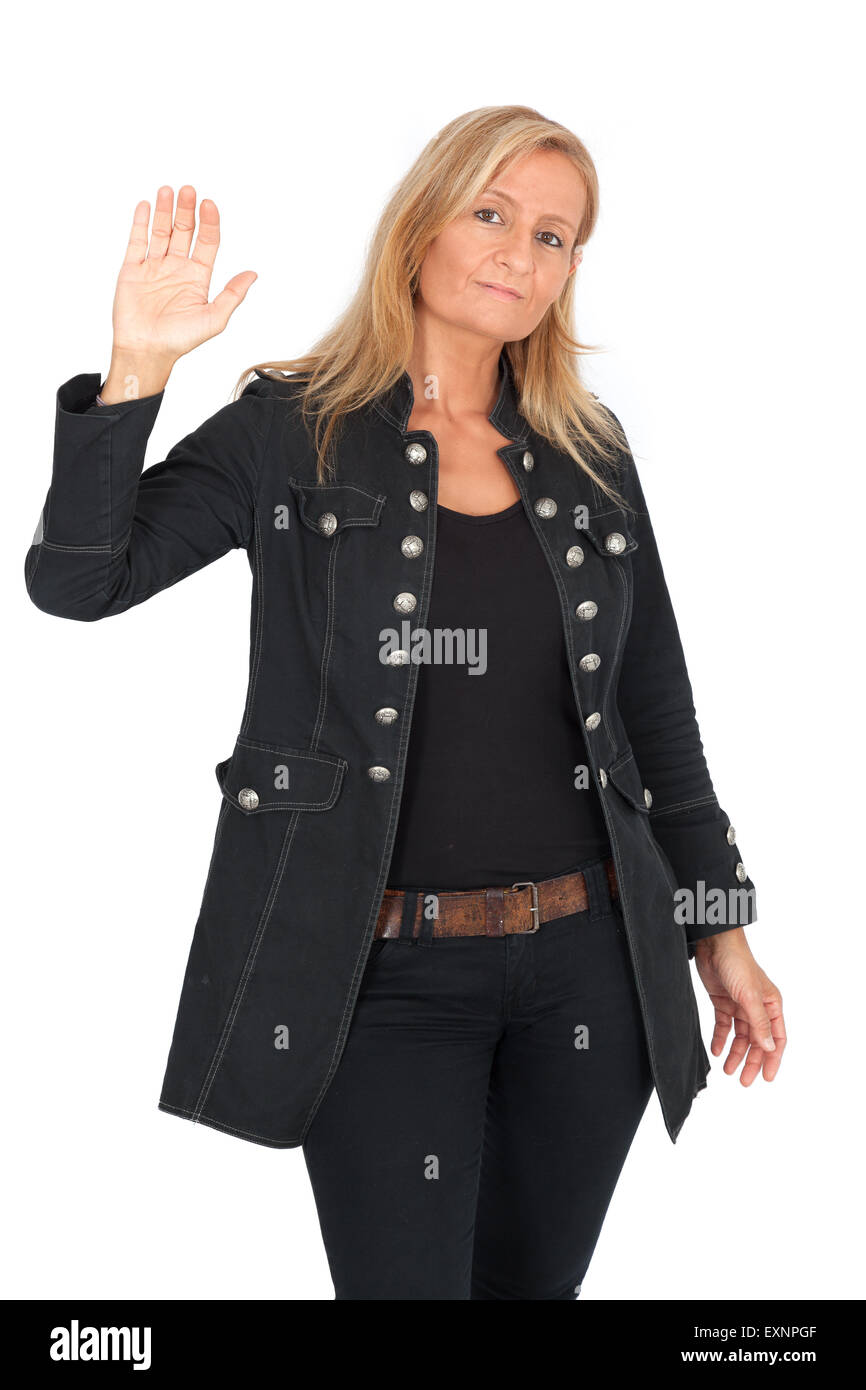 Beautiful woman doing different expressions in different sets of ...