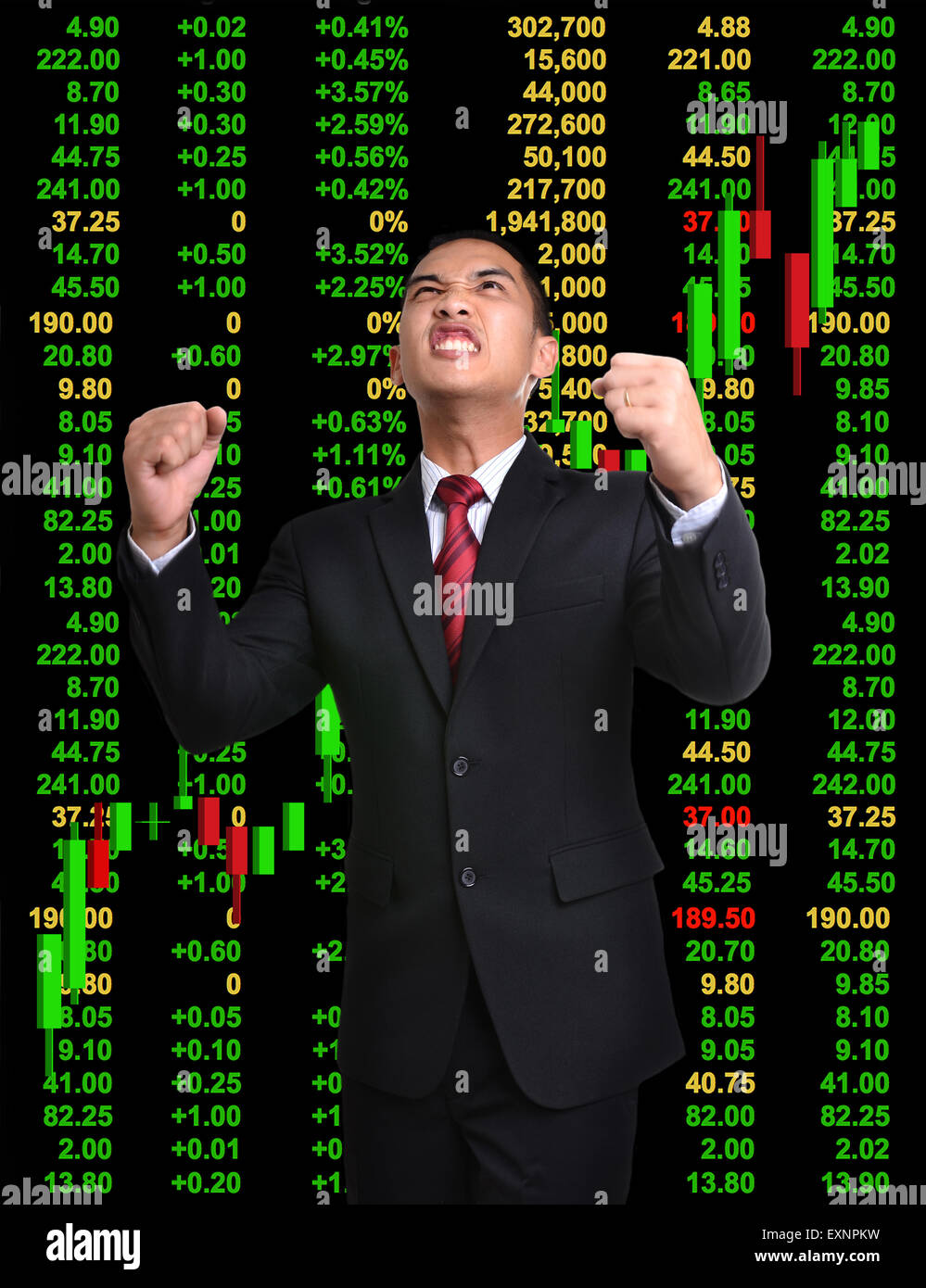 business man in bull market stock investment concept Stock Photo - Alamy