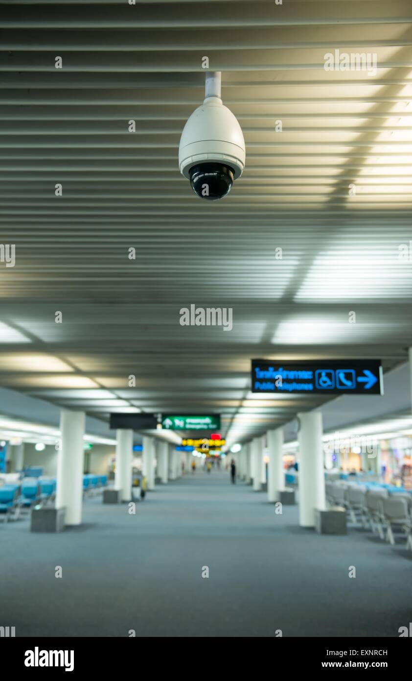 cctv camera hang on the ceiling Stock Photo - Alamy