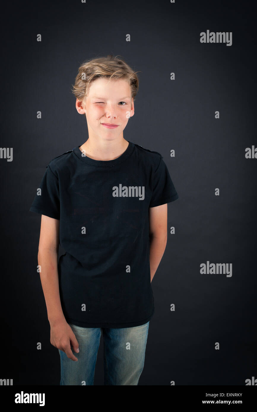 Handsome boy doing different expressions in different sets of clothes ...