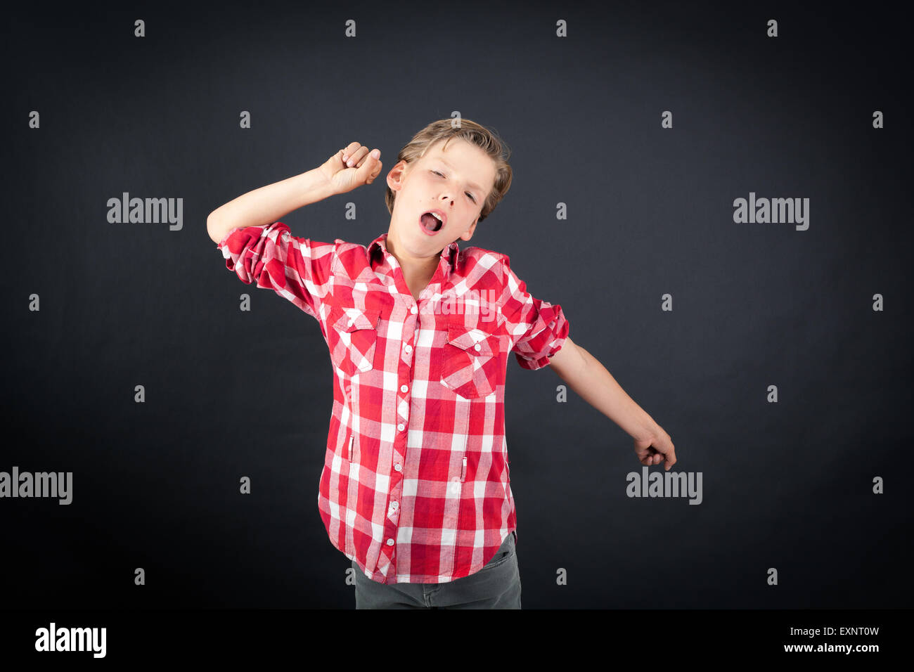 Teenager boy waking up late hi-res stock photography and images - Alamy