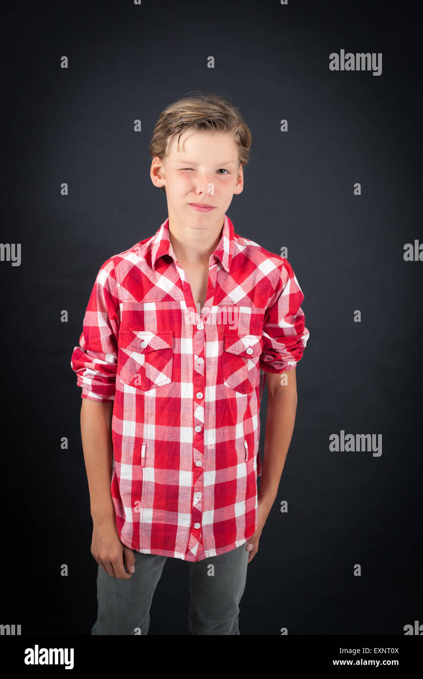 Handsome boy doing different expressions in different sets of clothes ...