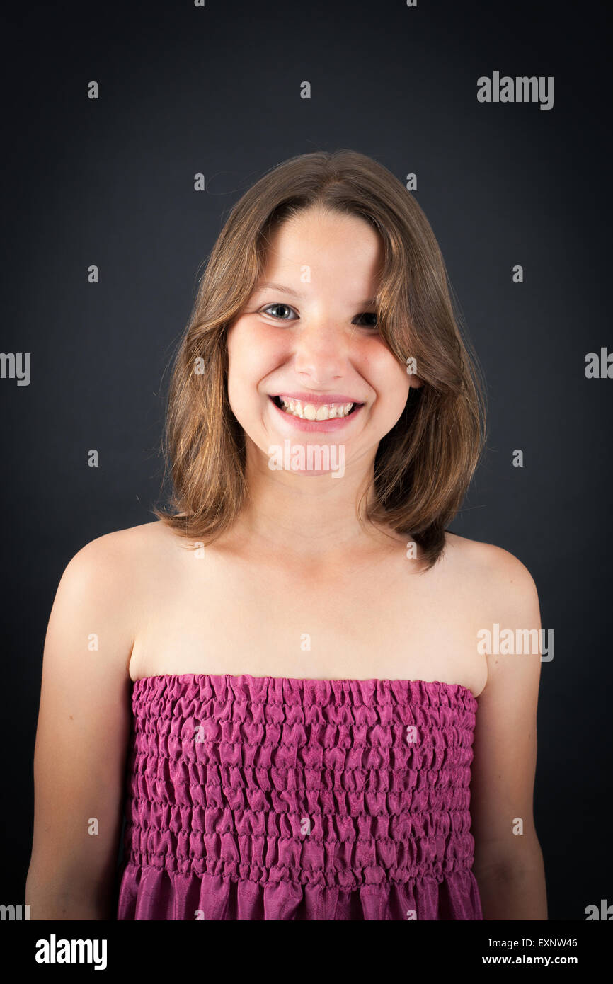 Beautiful girl doing different expressions in different sets of clothes ...
