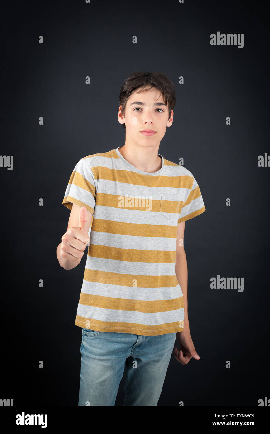 Handsome boy doing different expressions in different sets of clothes ...