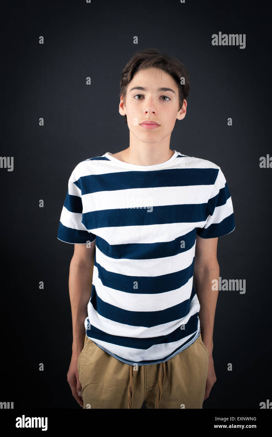 Handsome boy doing different expressions in different sets of clothes ...