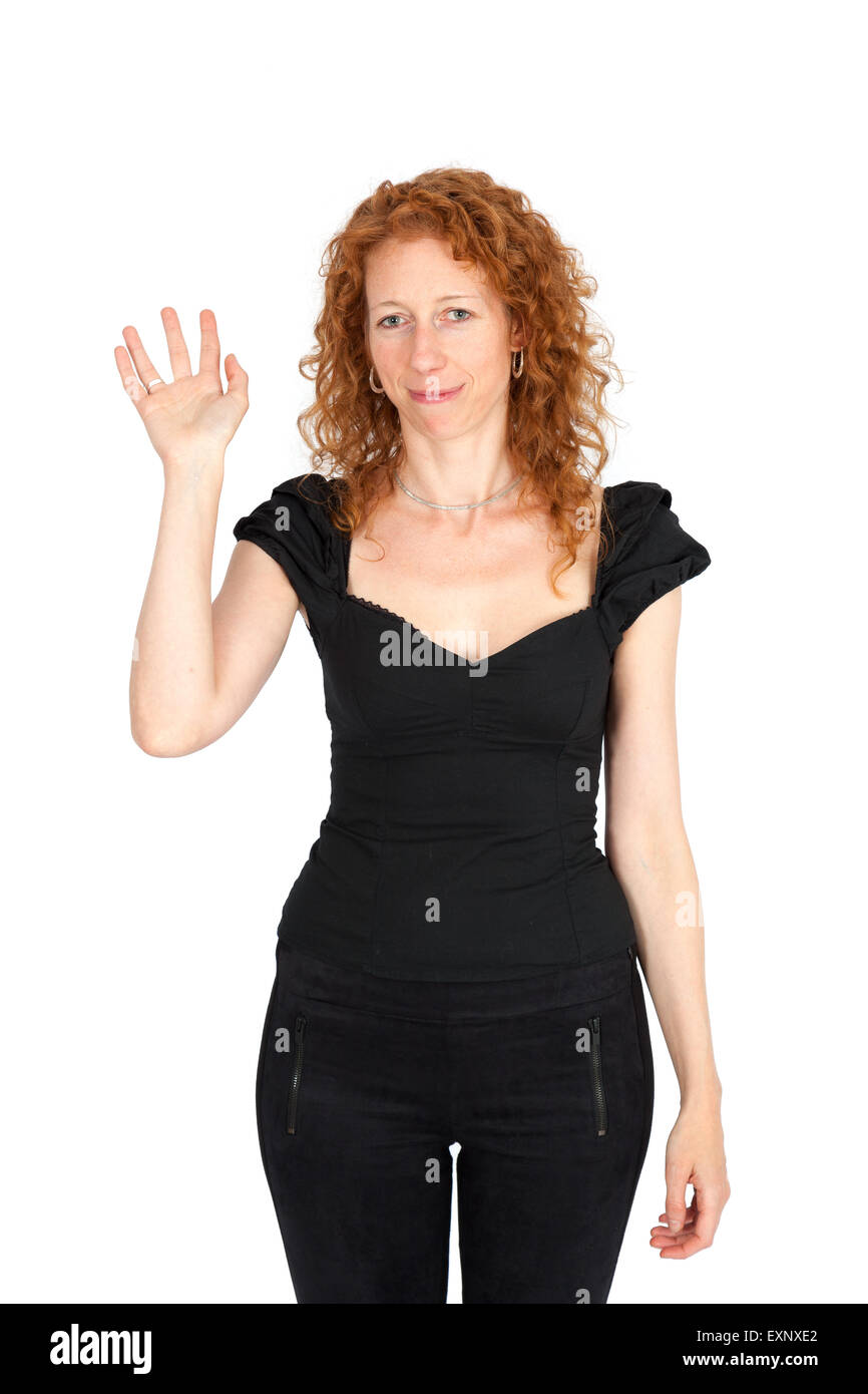 Beautiful woman doing different expressions in different sets of ...