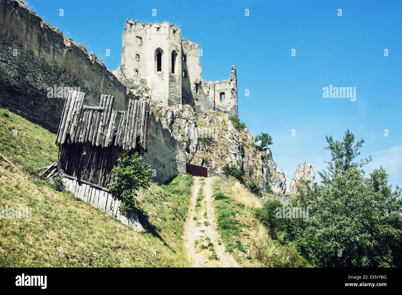 Ruins of Beckov castle, Slovak republic, central Europe Stock Photo - Alamy