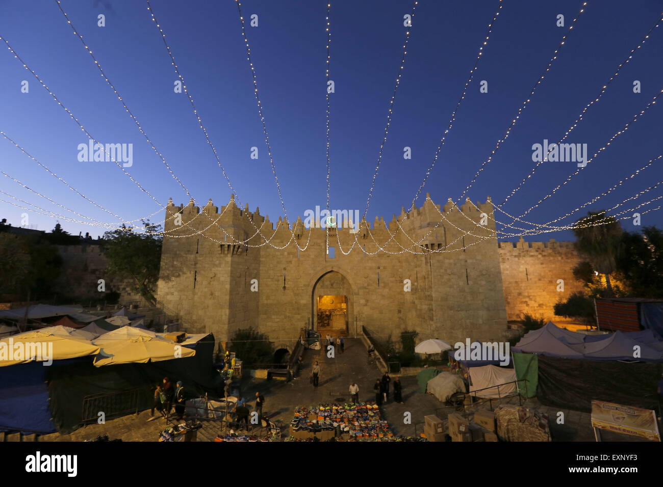July 16, 2015 - Jerusalem, West Bank - Damascus gate, the main entrance ...
