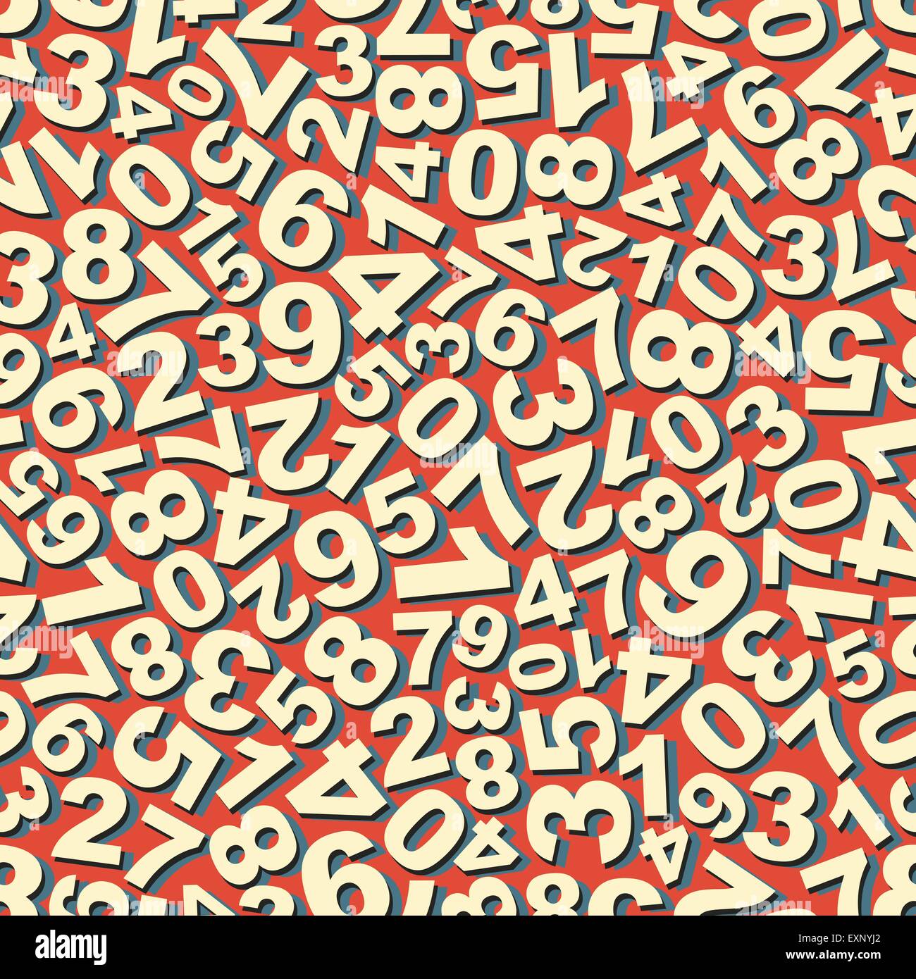 Numbers. Seamless Pattern. Vector Illustration. Can Be Used For ...