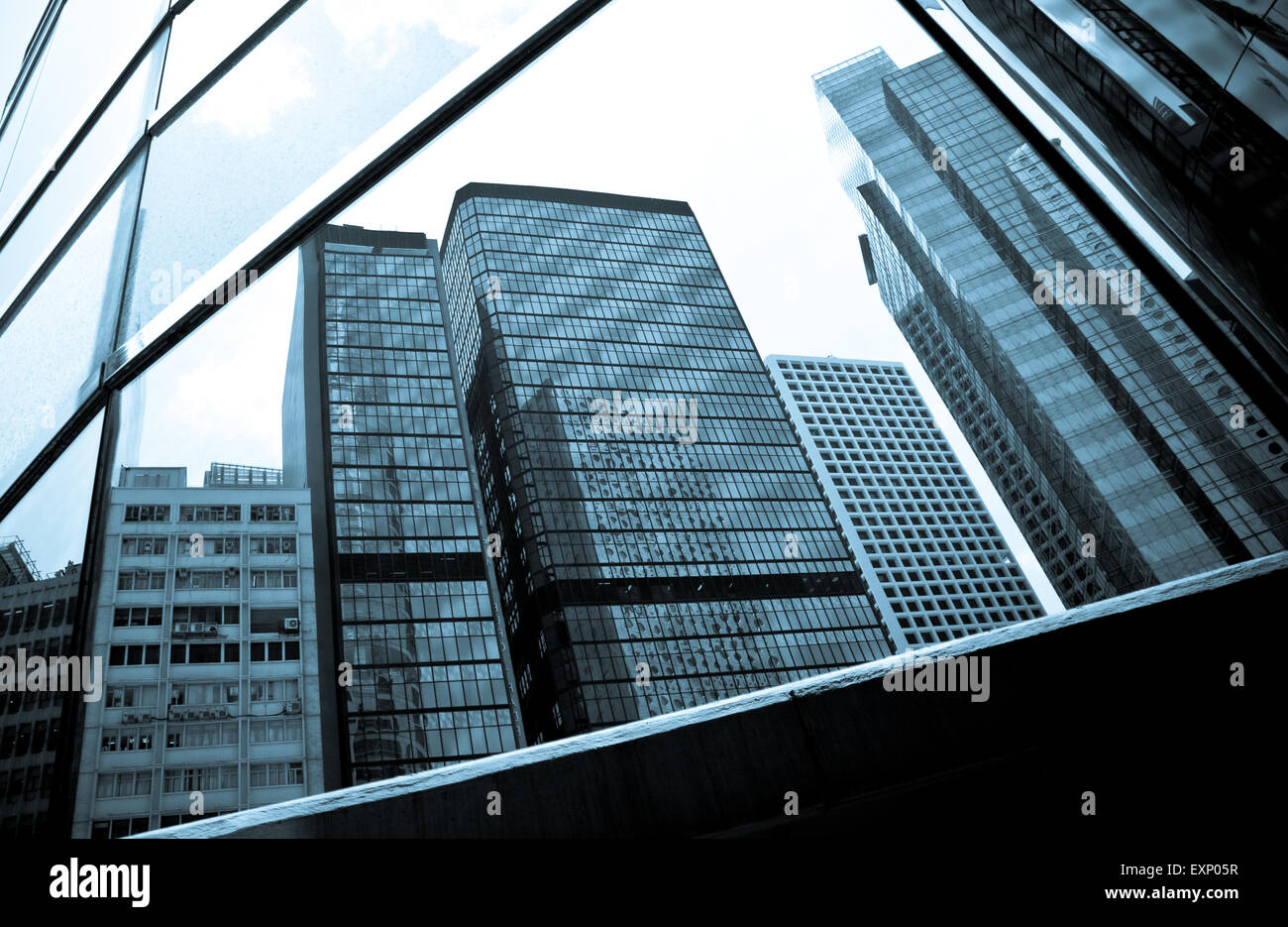 Reflection of office buildings Stock Photo - Alamy