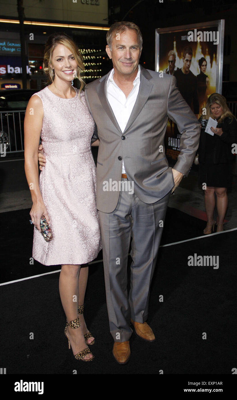 Christine Baumgartner and Kevin Costner at the Los Angeles premiere of ...