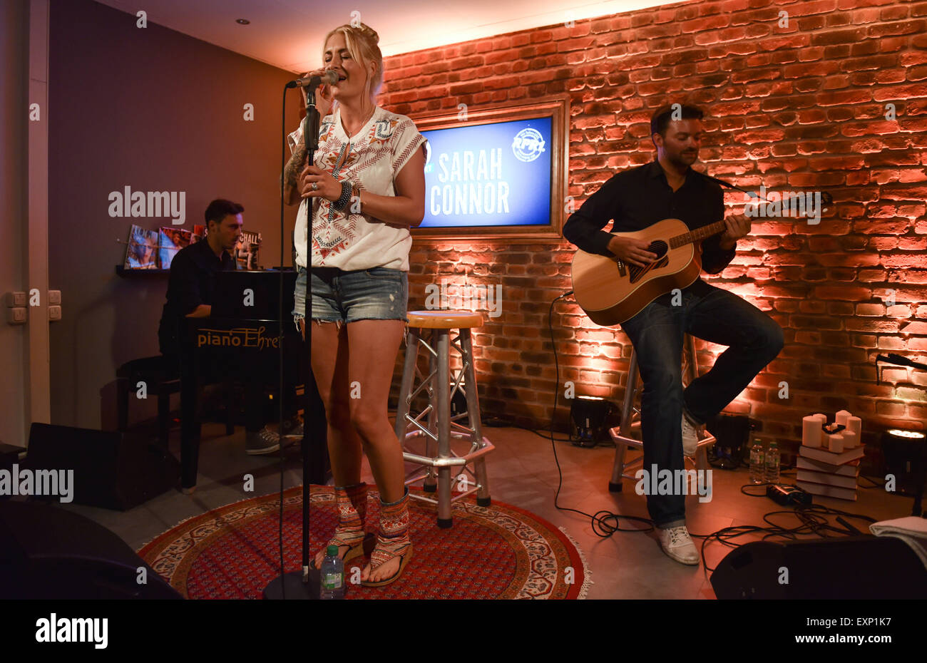 Ludwigshafen, Germany. 15th July, 2015. German singer Sarah Connor ...