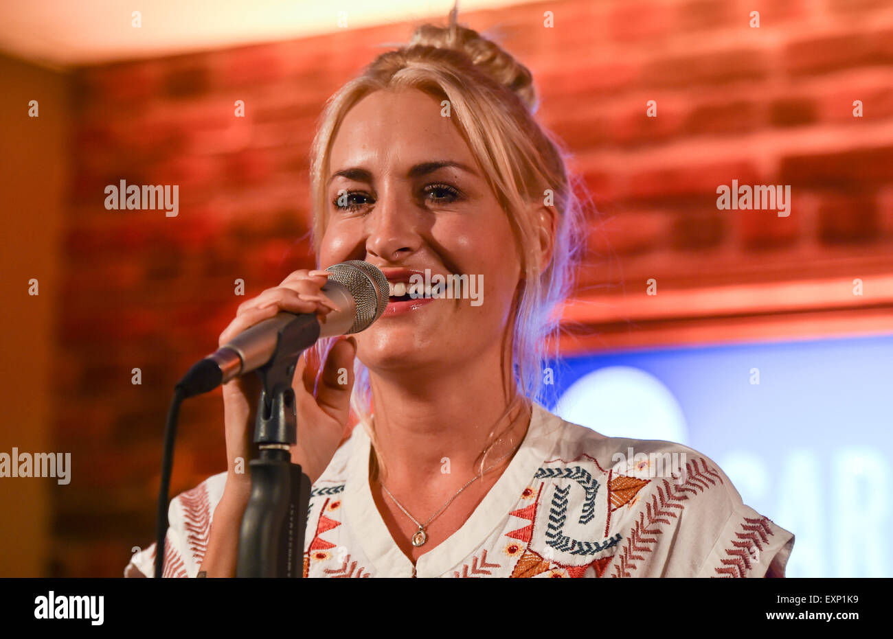 Ludwigshafen, Germany. 15th July, 2015. German singer Sarah Connor ...