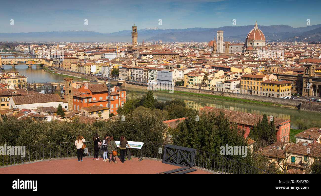 The City of Florence seen from Michelangelo Square Stock Photo - Alamy