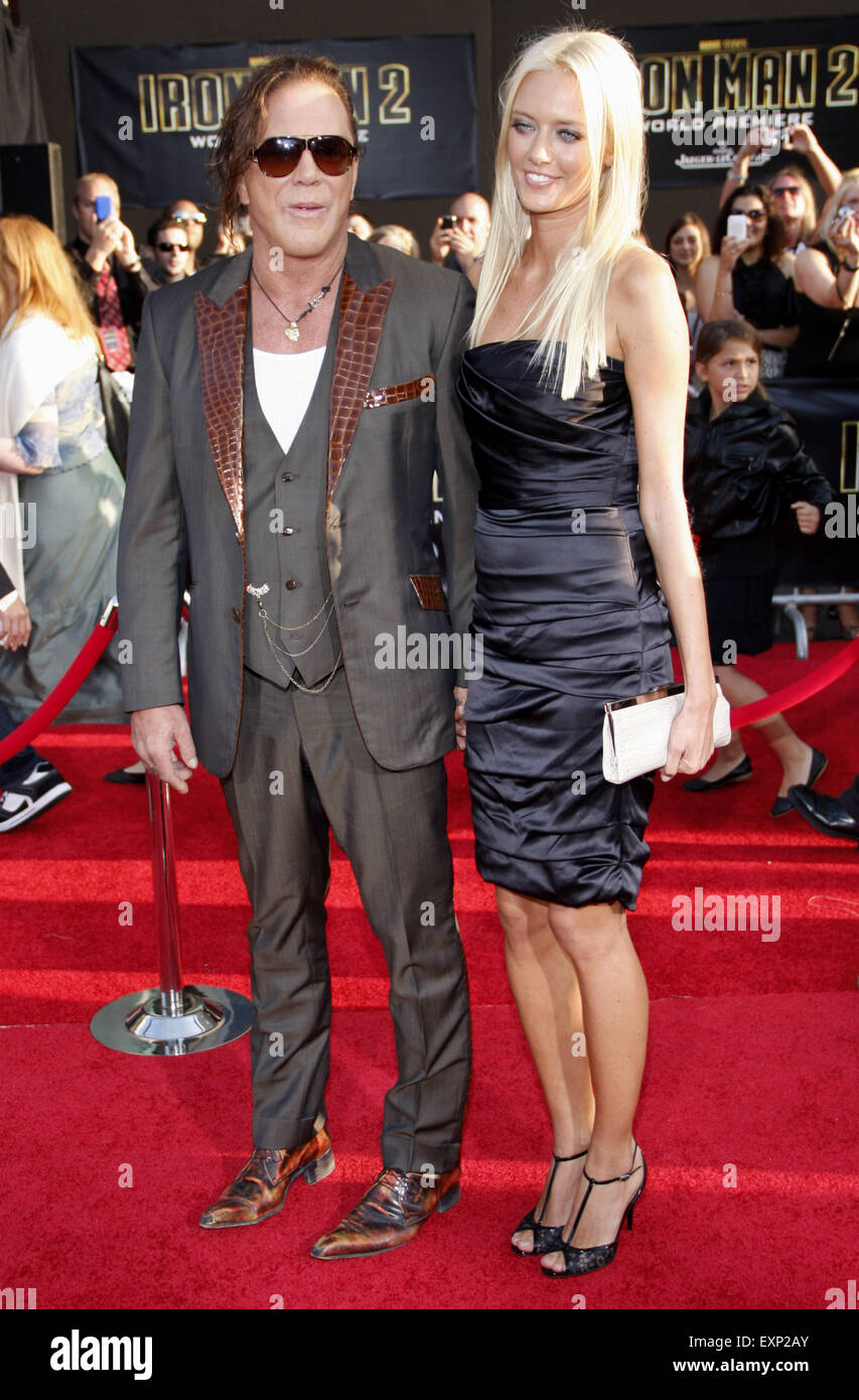Mickey Rourke and Anastassija Makarenko at the los angeles premiere of ...
