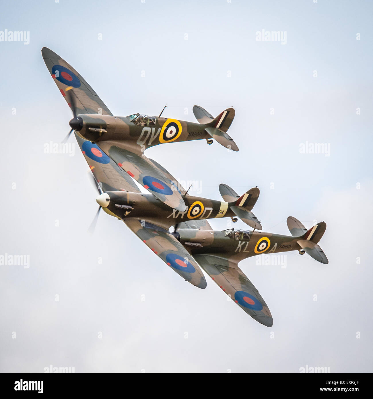 Spitfire's In Formation Stock Photo - Alamy