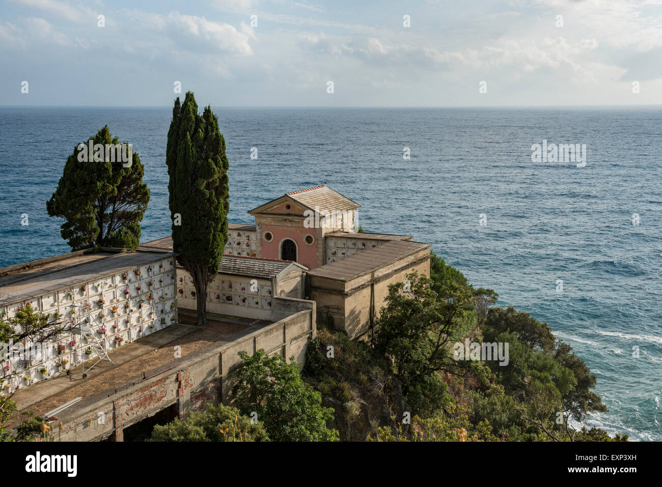 Chapel and cemetery, UNESCO World Heritage Site, Manarola, Cinque Terre ...