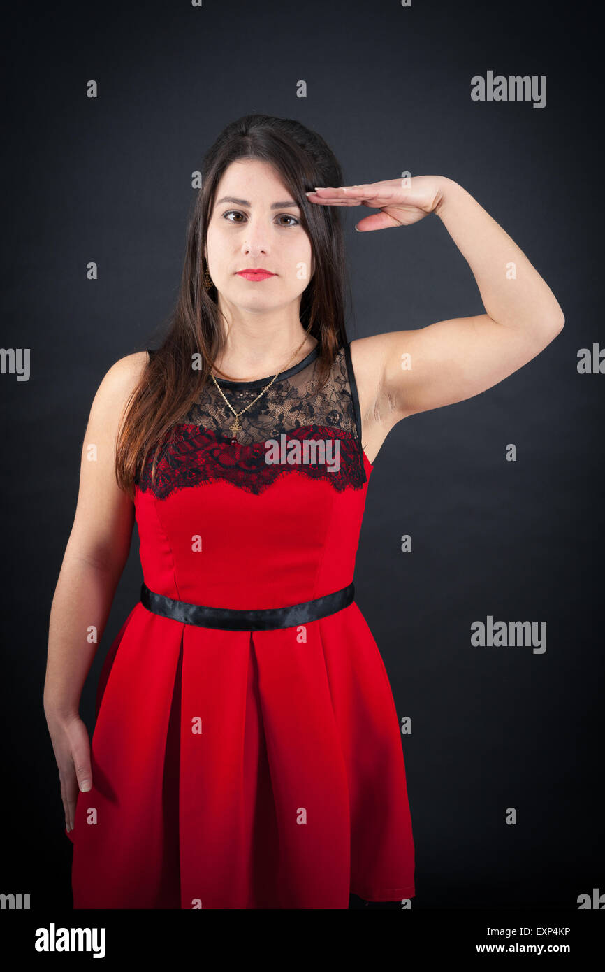 Beautiful woman doing different expressions in different sets of ...