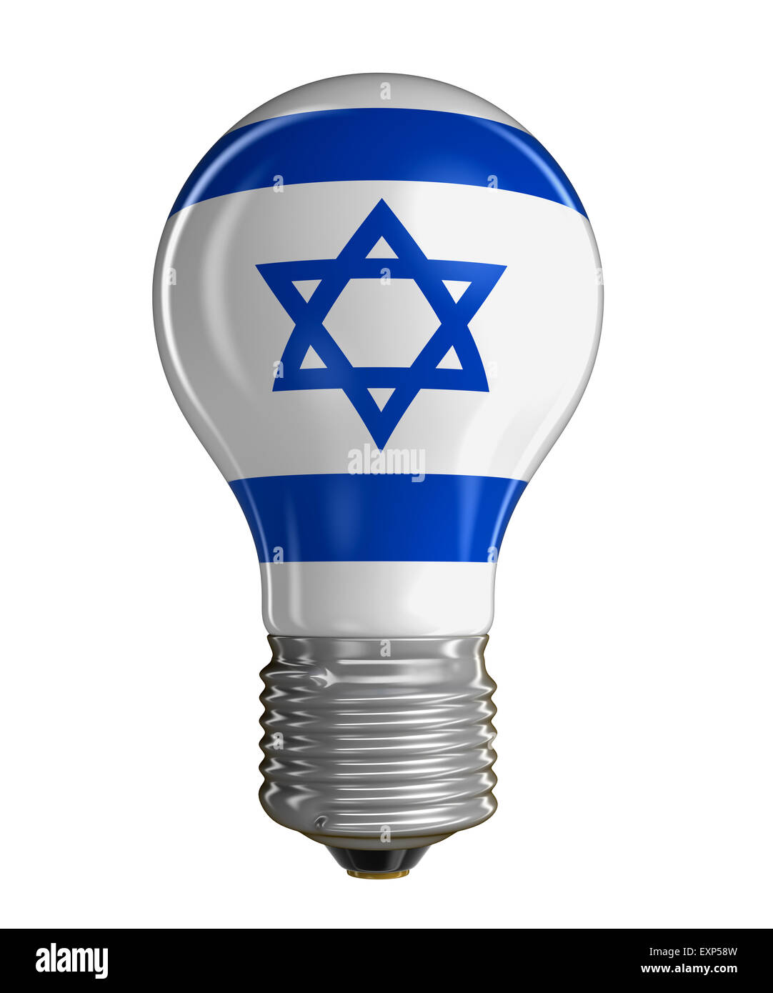 Light bulb with Israeli flag. Image with clipping path Stock Photo - Alamy