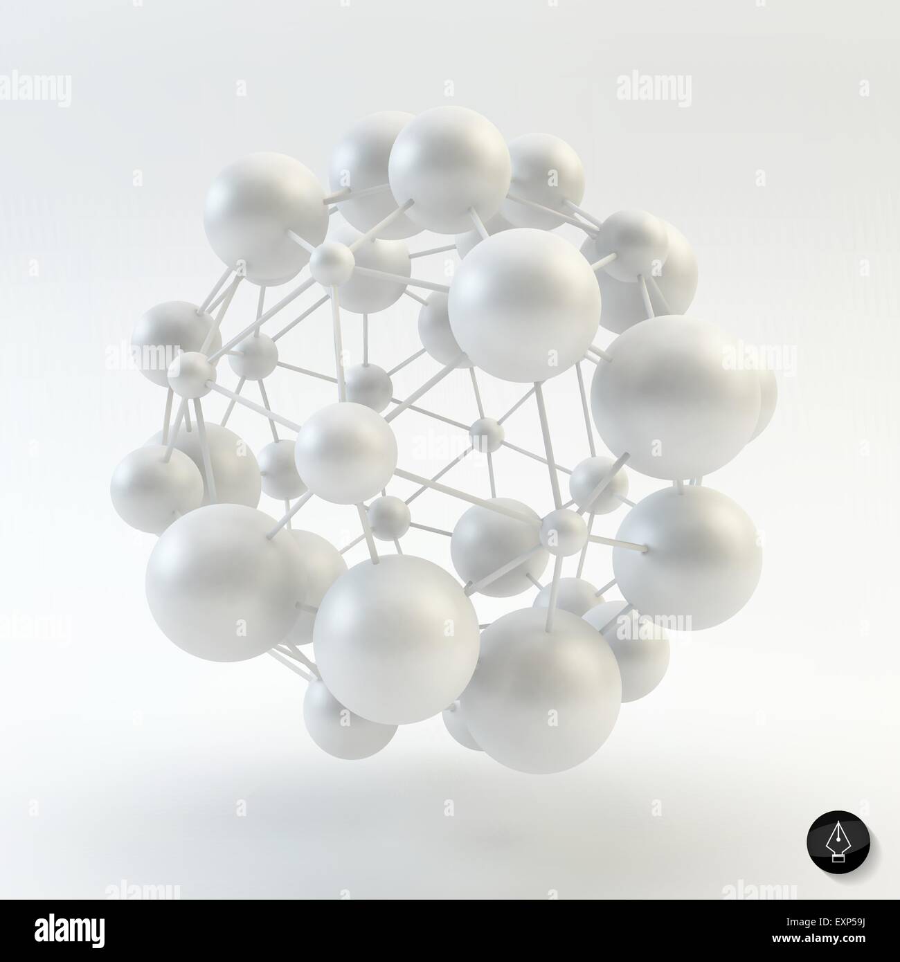 3d Molecule Structure Background Graphic Design Vector Illustration Can Be Used For The