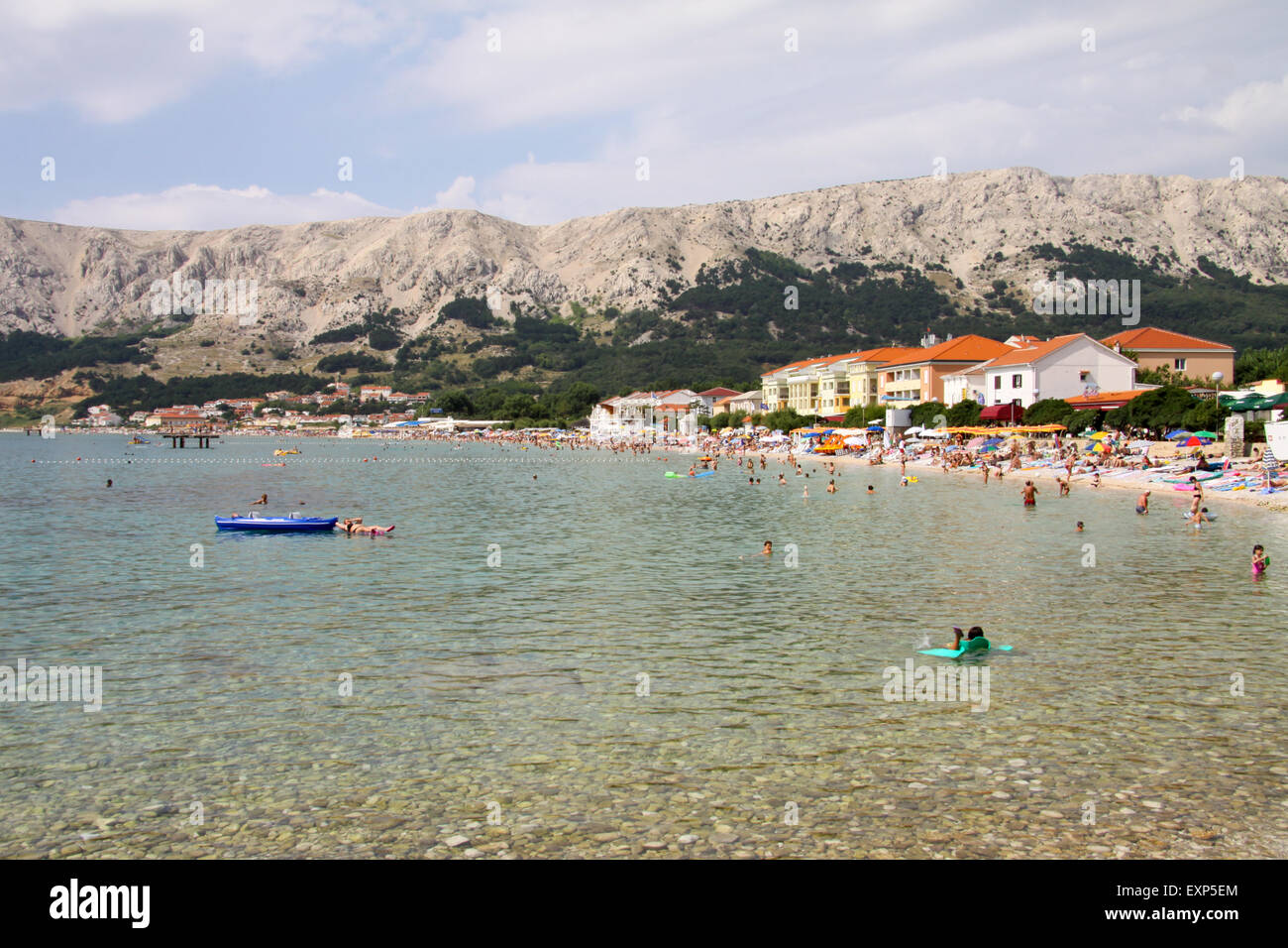 Baska on Island Krk in Croatia, Europe Stock Photo - Alamy