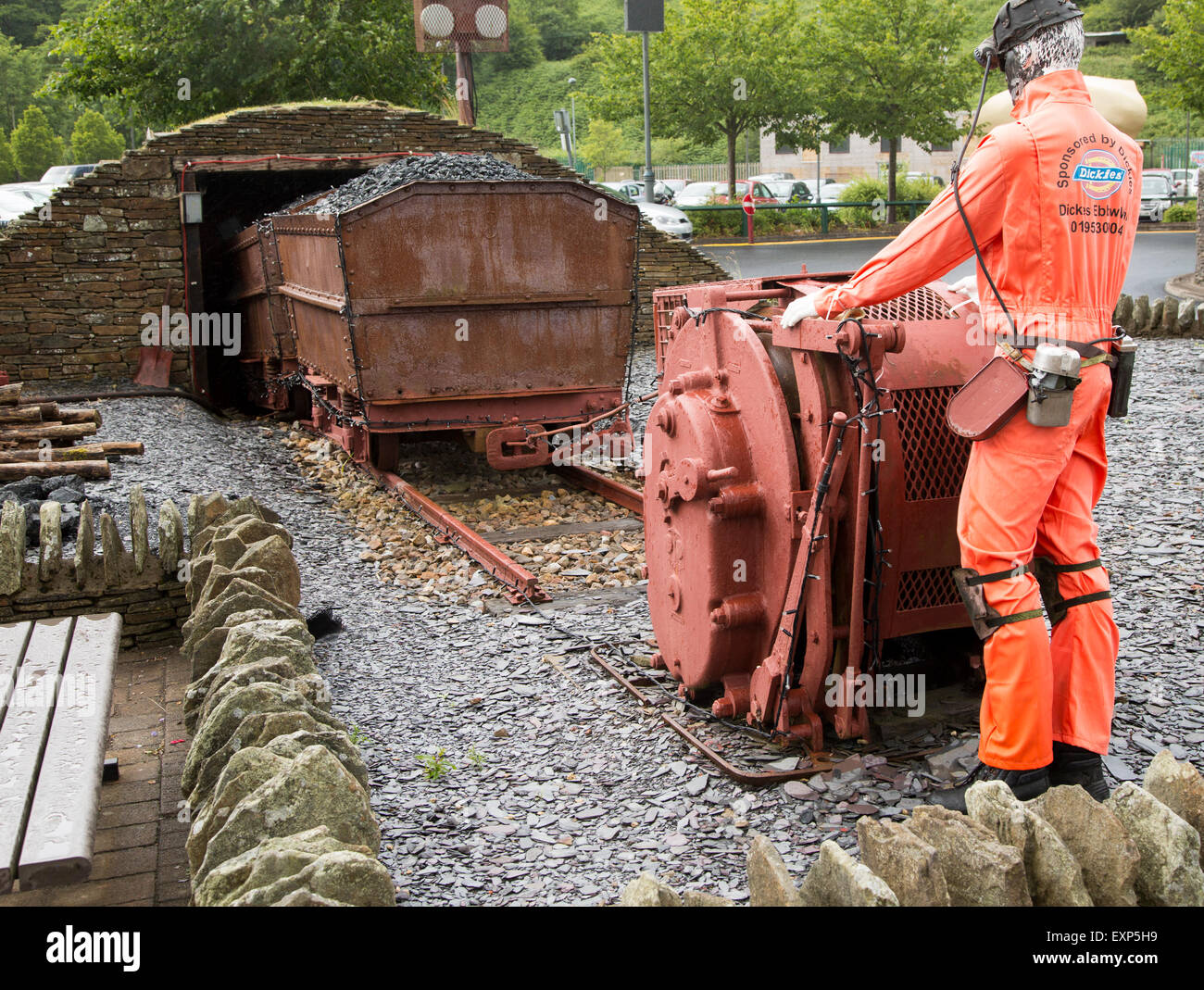 Industrial coal mining heritage display, Festival Park shopping centre ...