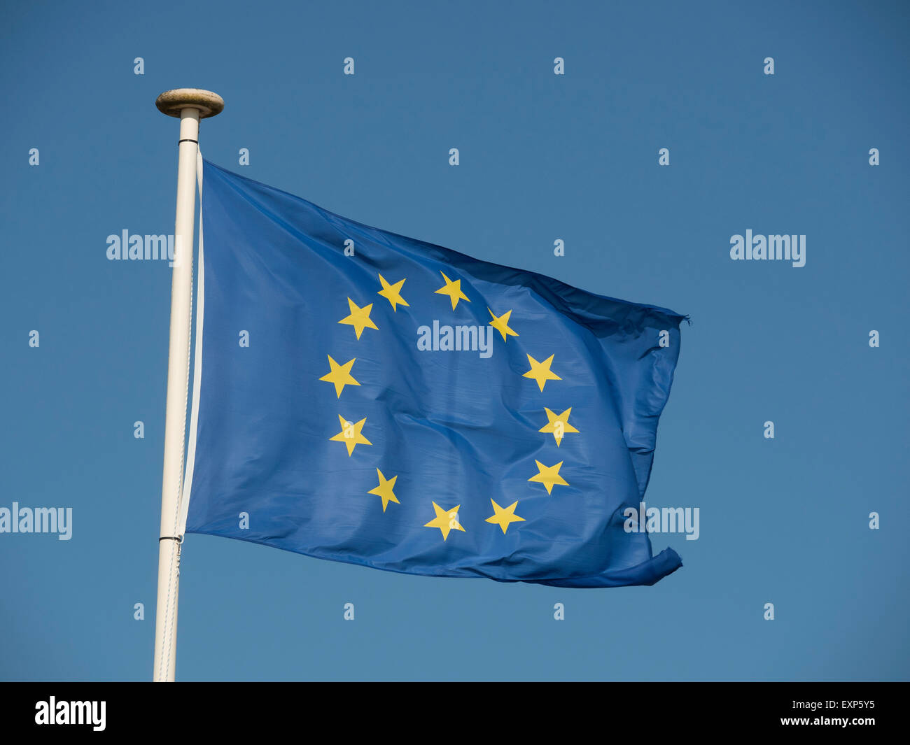 European flag floating in the wind Stock Photo - Alamy