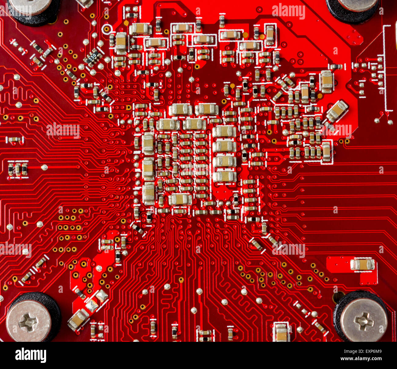 Electronic components on the circuit board computer Stock Photo - Alamy