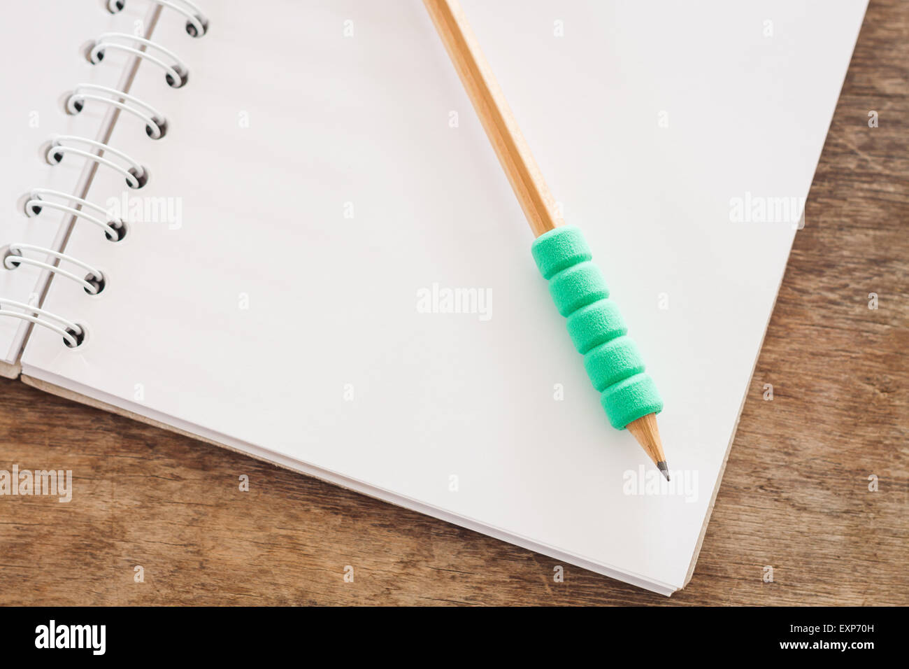 Close up open notebook pencil hi-res stock photography and images - Alamy