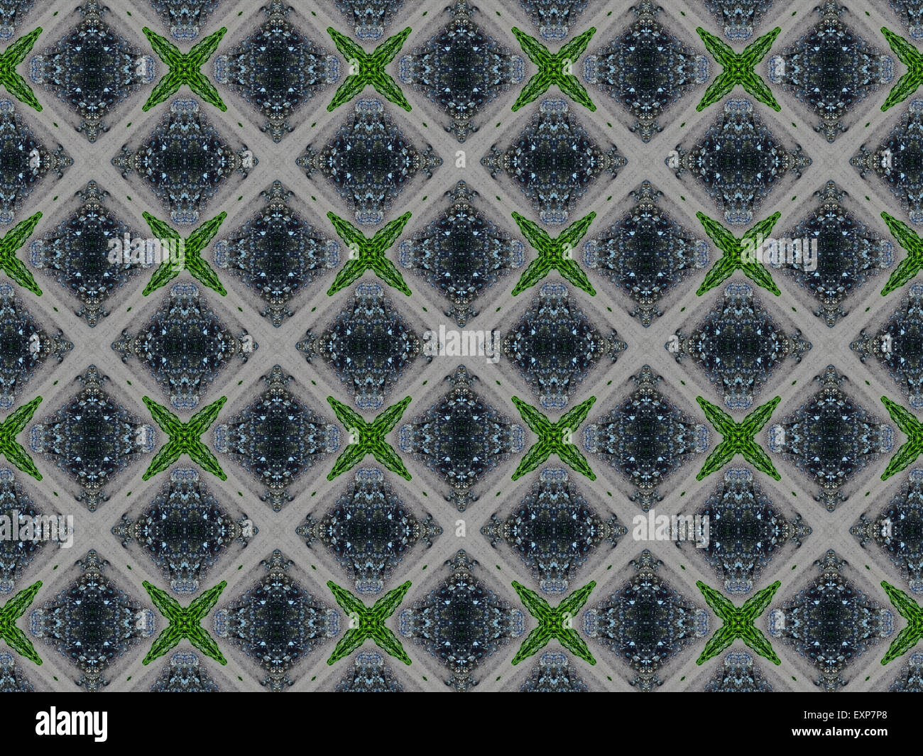Green Ethnic pattern. Abstract kaleidoscope fabric design Stock Photo ...
