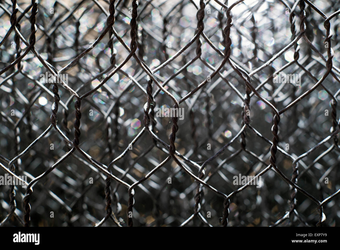 closeup of a roll of wire fence Stock Photo - Alamy