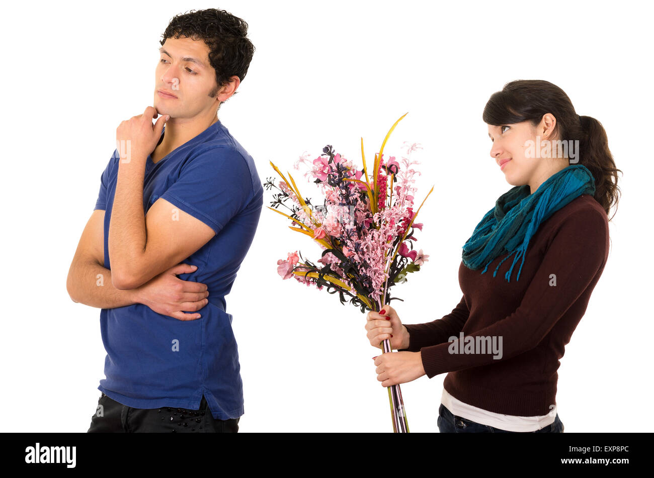 Intimidating man woman Cut Out Stock Images & Pictures - Alamy