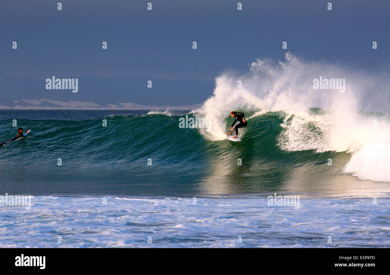 New Zealand professional surfer Ricardo Christie surfing a big wave at ...