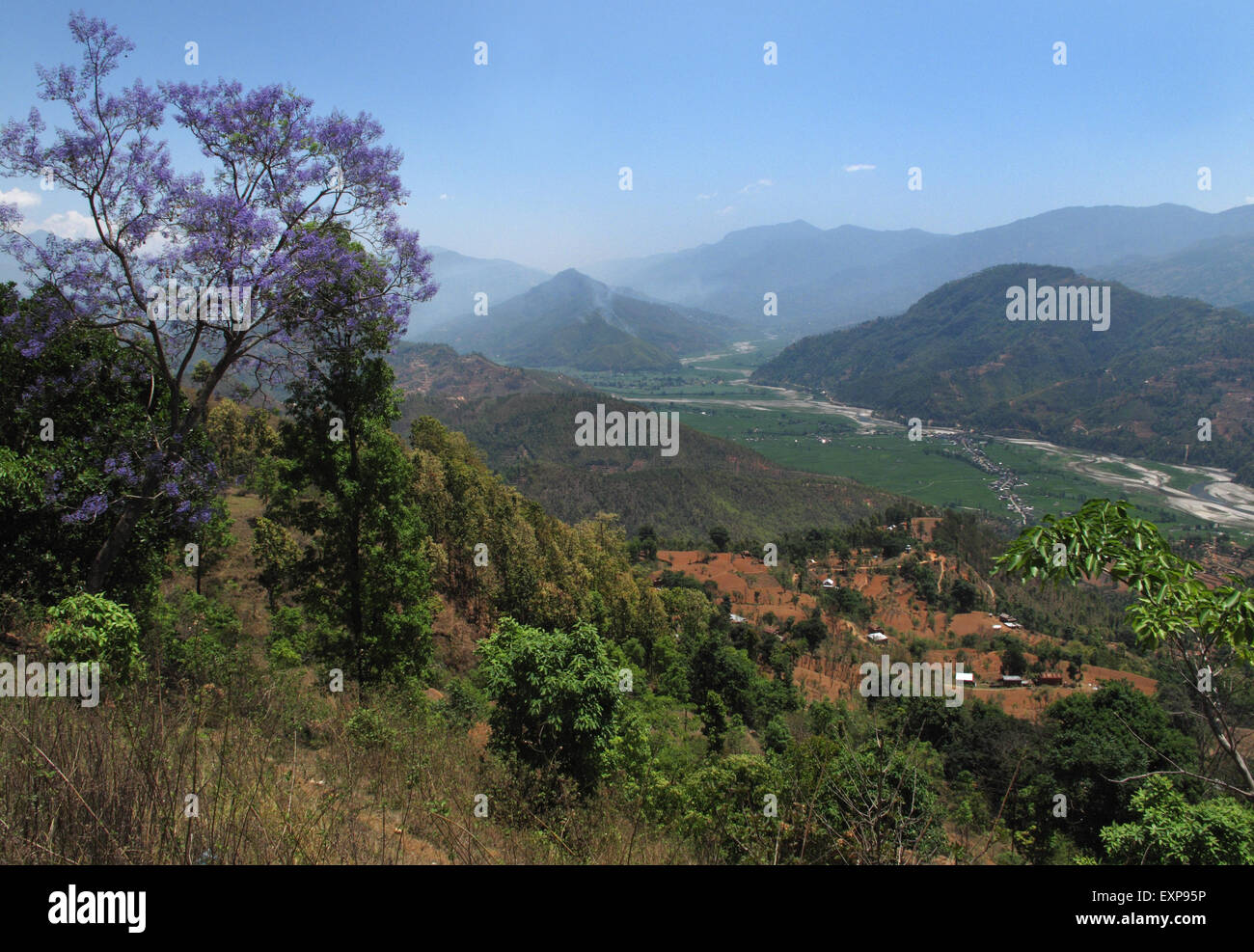 The Nuwakot district of central Nepal (75 km from Kathmandu Stock Photo ...