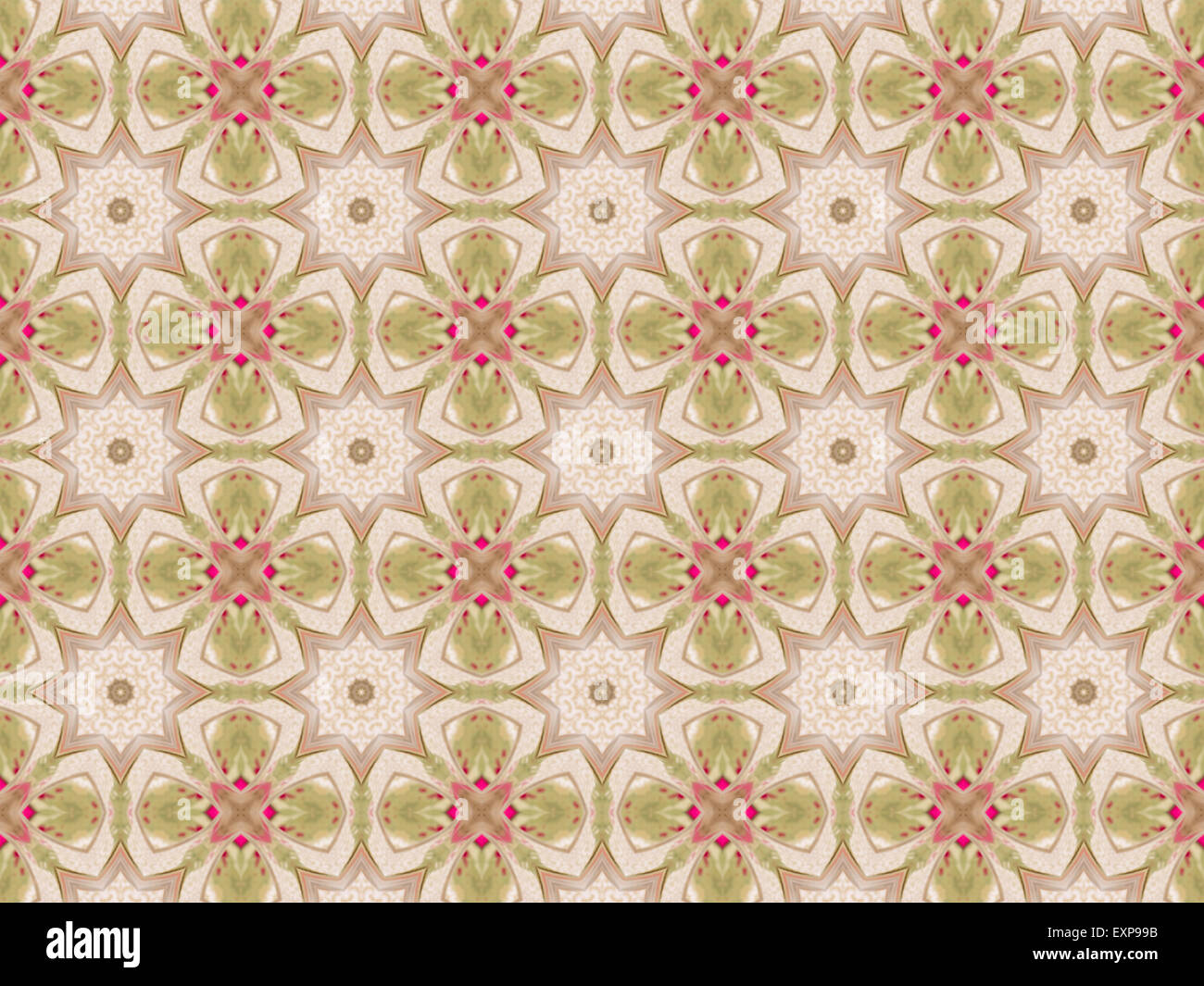 Brown Ethnic pattern. Abstract kaleidoscope fabric design Stock Photo ...
