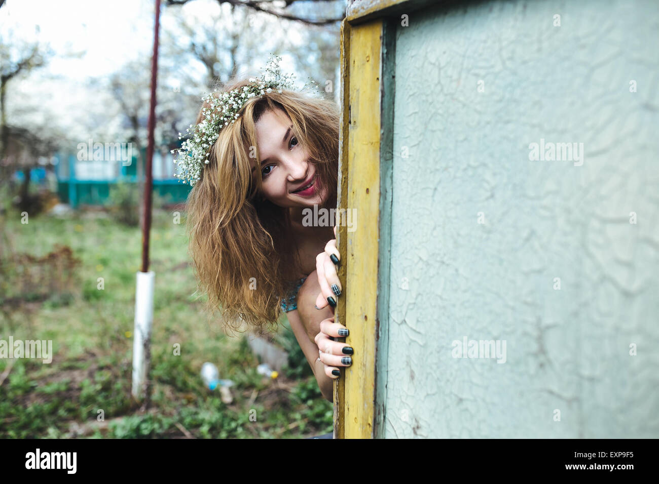 Girl Spying High Resolution Stock Photography and Images - Alamy