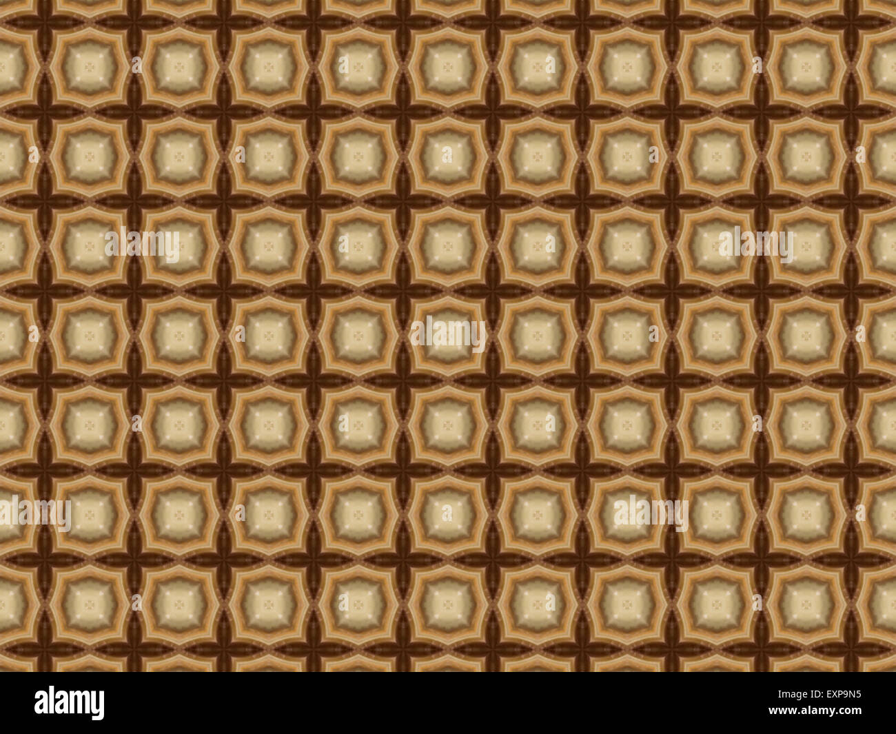 Brown Ethnic pattern. Abstract kaleidoscope fabric design Stock Photo ...