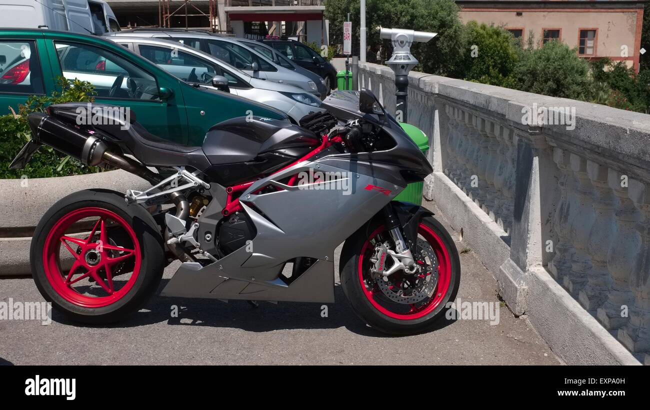 A high performance motorcycle at Tindari North Eastern Sicily Stock ...