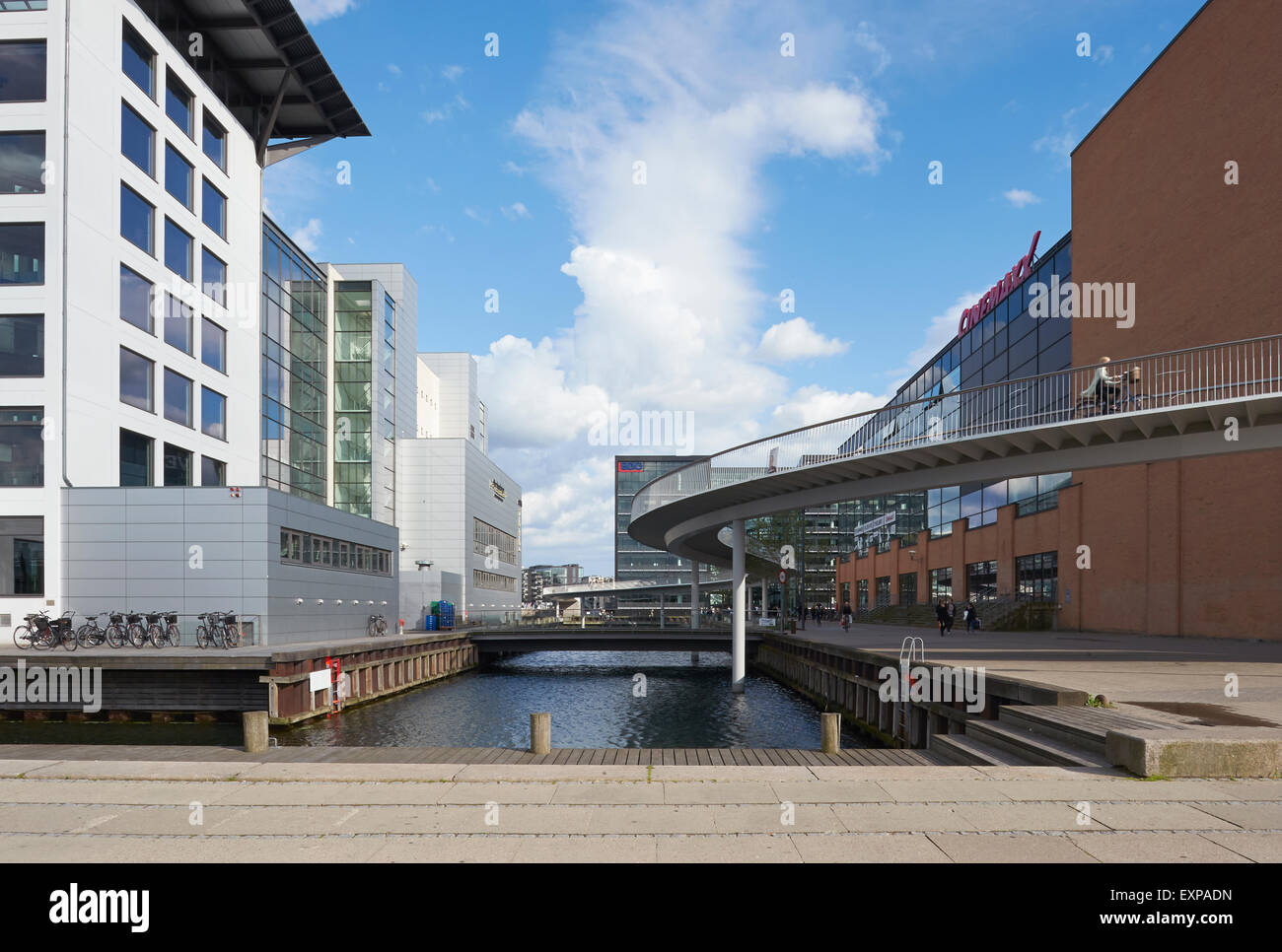 Cykelslangen or Cycle Snake, elevated Cycle Path in Copenhagen, Denmark ...